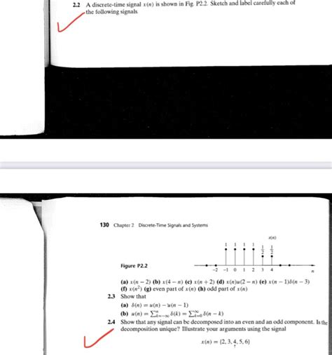Solved 2 2 A Discrete Time Signal X N Is Shown In Fig Chegg
