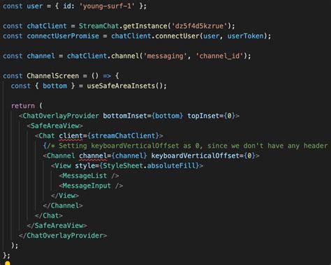 While Passing The Stream Client To The Chat Component Of Stream Chat