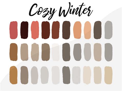Cosy Winter Procreate Color Palette Graphic By Foralfy Creative Fabrica