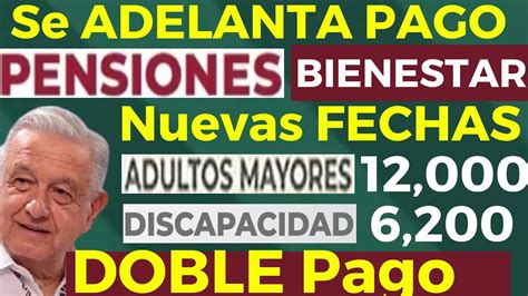 AMLO Anuncia FECHA De PAGO DOBLEPENSION Adulto Mayor Y Discapacidad Se