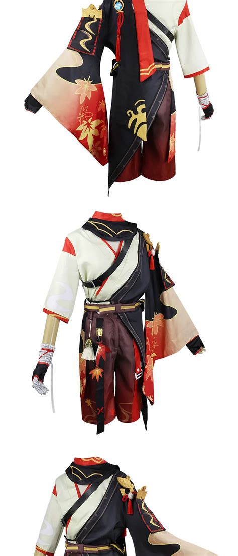 Game Genshin Impact Kaedehara Kazuha Cosplay Costume Halloween Carnival