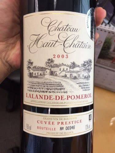 Château Haut Châtain Cuvée Prestige Lalande de Pomerol Vivino Brasil