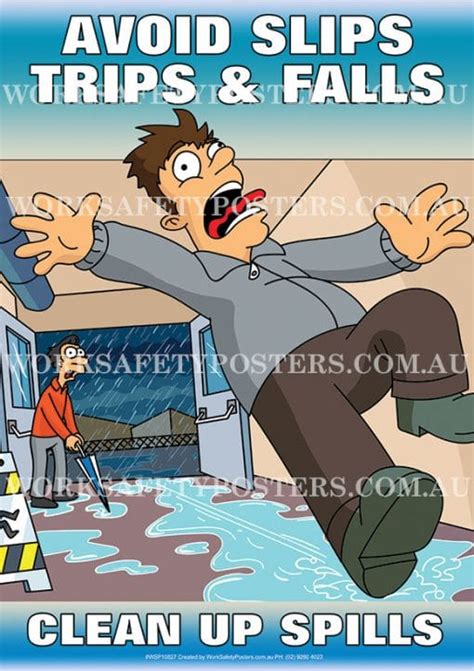 Avoid Slips Trips And Falls Safety Posters