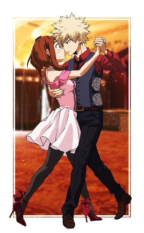 Bakugou Katsuki Uraraka Ochako BNHA Boku No Hero Academia MHA Hero