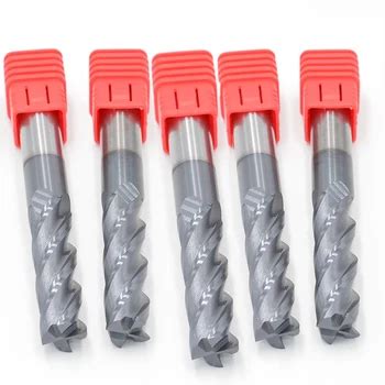 4mm 6mm 8mm 10mm 12mm Hrc45 Solid Carbide Tialn Coating Flat End Mill 4