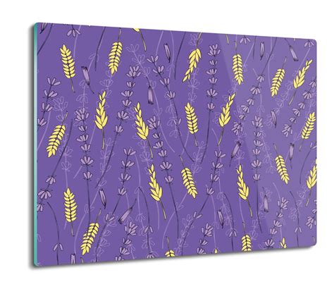 deska splashback z foto Zboże kłosy lawenda 60x52 ArtprintCave