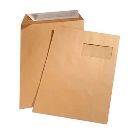 Pochette kraft recyclé C4 Enveloppe avec fenêtre
