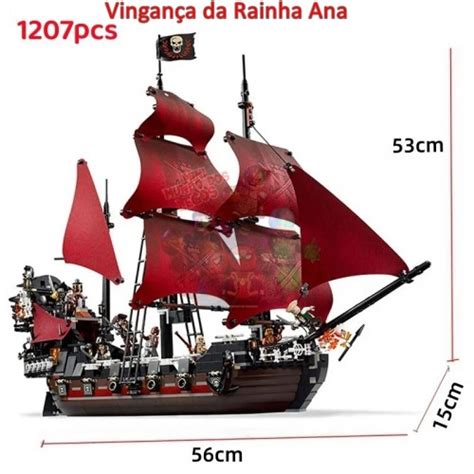 Lego Navio de Piratas dos Caribes Vingança da Rainha Anna Queen Anne s