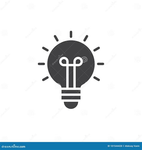 Vector Del Icono De La Bombilla Ilustración del Vector Ilustración de