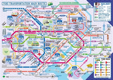 Toei Subway Map Toei Line Map Kant Japan
