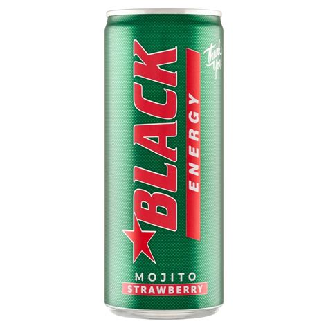 Black Energy Mojito Strawberry Gazowany napój energetyzujący 250 ml