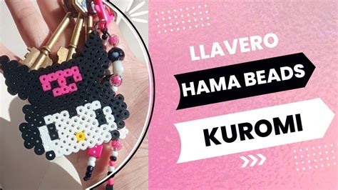 Llavero de kuromi fácil de realizar hecho con HAMA BEADS YouTube
