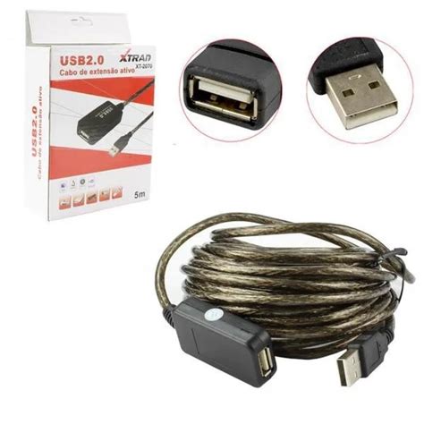 Cabo Extensor Usb Macho Para Femea Metros Xtrad Xt