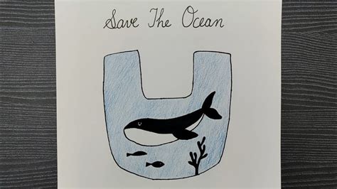 Ocean Day Poster Drawing Water Pollution Oceans Of The World Save