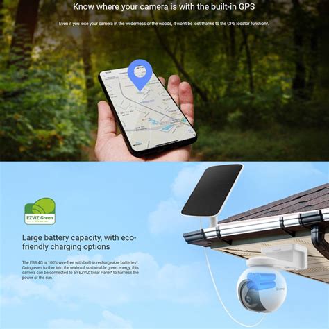 EZVIZ EB8 4G Pan Tilt 4G Battery Camera 3MP 4G GPS 10400MAH BATT 2
