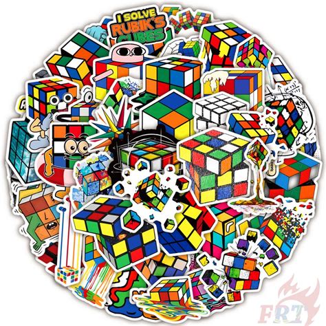 50Pcs Set Rubik S Cube Series 01 Stickers Waterproof DIY Fashion Decals