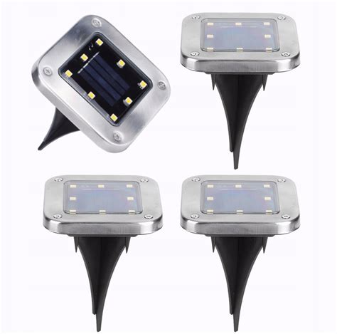 LAMPKI SOLARNE GRUNTOWE OGRODOWE DISK LIGHT 4SZT 5066439095845483398