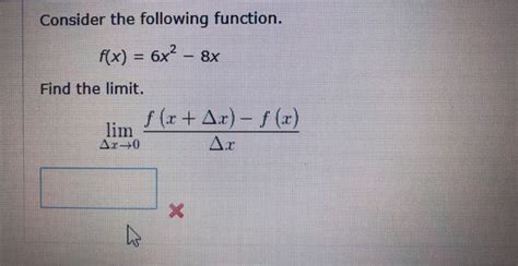solved consider the following function f x 6x 8x find the