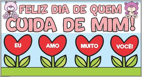 Painel colorido Feliz Dia de Quem Cuida de Mim Banner dia das mães