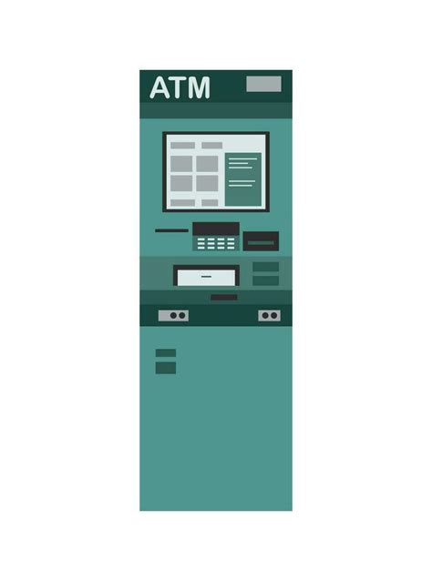 Atm Machine Isolated On White Vector Art At Vecteezy