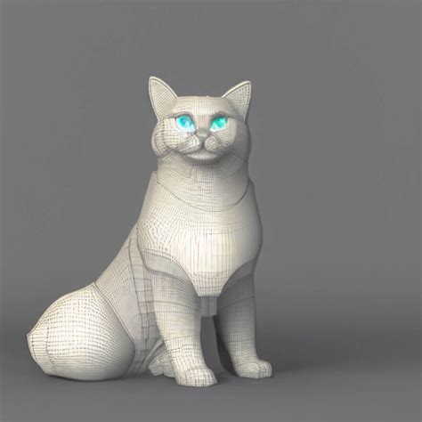 D Render Cyberpunk Cat Arthub Ai