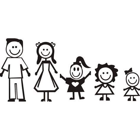 Adesivo Familia Feliz Pai Mãe 3 filhas 18x8cm Shopee Brasil