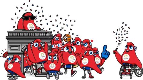 Les mascottes des JO Paris 2024 des clitoris Réjeanne