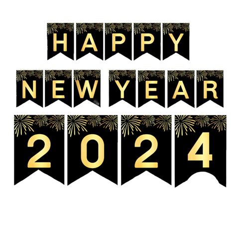 Happy New Year 2024 PNG Pngfre