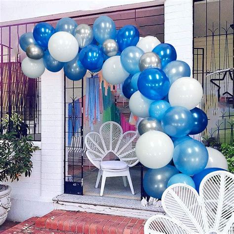 Globos Azules Garland Kit Arco 117 Piezas Globo Azul Marino Globos De