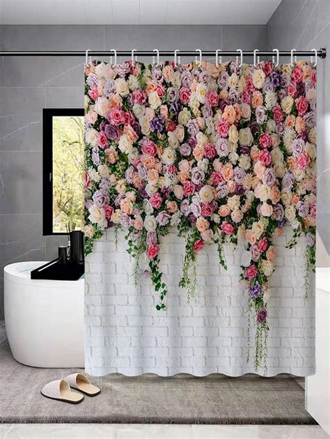 1 pieza con patrón de flor ducha moderno flor Adhesivo decorativo