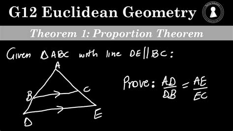 Grade 12 Euclidean Geometry Theorem 1 Proving Proportion Theorem