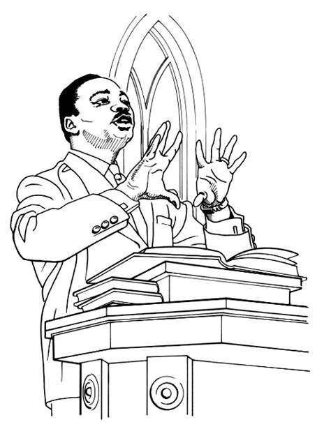 Have A Dream Mlk Coloring Pages Clip Art Library