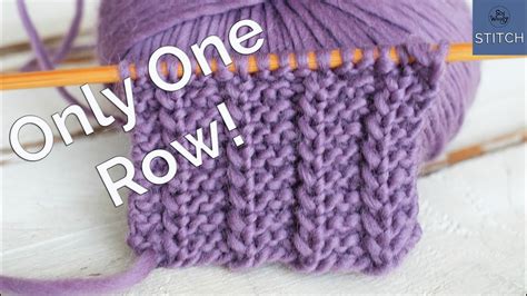 One Row Knitting Stitch Easy Reversible And It Doesn T Roll Great