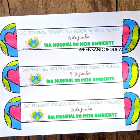 Bracelete Dia do Meio Ambiente Pensando Educação Por Leticia