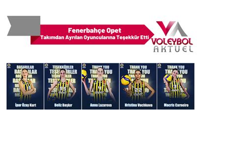 Fenerbahçe Opet Takımdan Ayrılan Oyuncularına Teşekkür Etti Voleybol