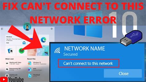 how to fix can t connect to this network error in windows 10 8 7