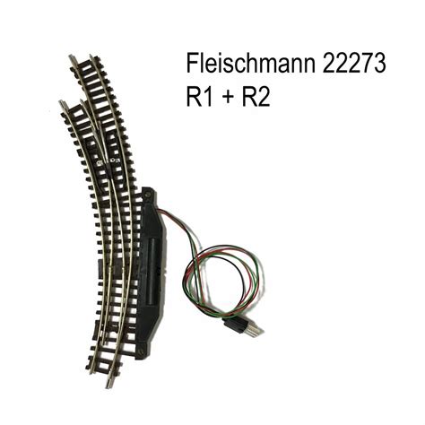 Rail aiguillage courbe gauche électrique R1 et R2 Fleischmann 22273 N