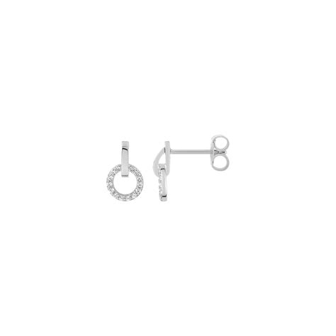 Ohrstecker 925 Silber Rhodiniert Mit Zirkonia