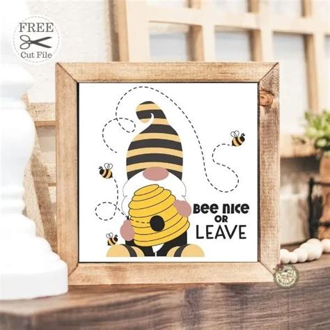 Free Summer Gnome SVG Bee Nice Or Leave Main Road Digital Creations