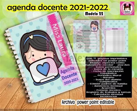 Kit Imprimible Agenda Maestra Docente