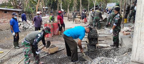 Anggota Koramil Merapi Kompak Gotong Royong Ada Danramil Juga Turun