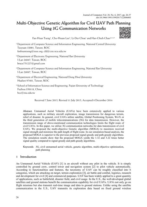 pdf multi objective genetic algorithm for civil uav path planning using 3g communication networks