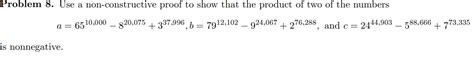 solved problem 8 use a non constructive proof to show that