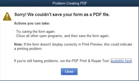 how to resolve quickbooks cannot create pdf issue expert tips