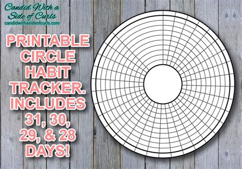 Habit Tracker Printable Circle Printable Templates