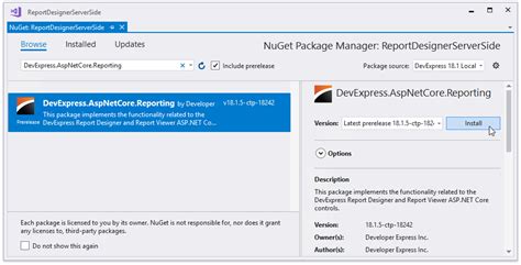 server side configuration asp core ctp reporting tools devexpress documentation