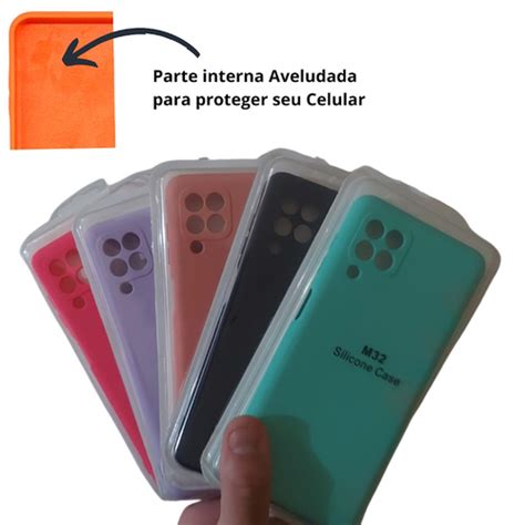 Capa Silicone Aveludada Para Samsung Galaxy M G Tela De
