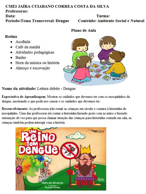 CMEI JAIRA PLANO DE AULA DENGUE