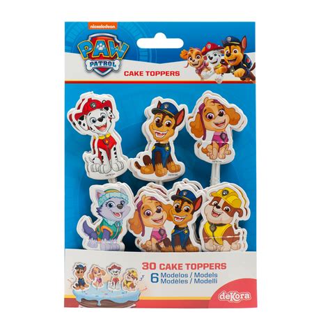 Cake Toppers Papel Patrulla Canina Modelos Unidades Dekora