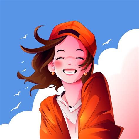Szczesliwa Dziewczyna Anime Zdjęcia darmowe pobieranie na Freepik